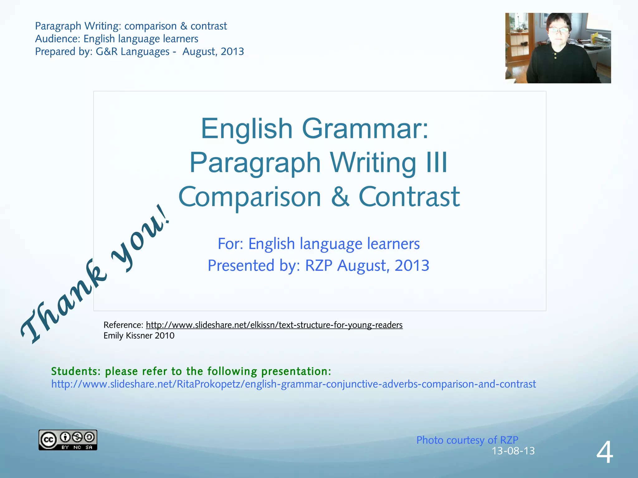 PARAGRAPH WRITING: COMPARISON & CONTRAST | PPT