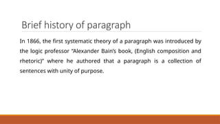 Paragraph writing lecture 2.. B.ed. pptx | PPTX