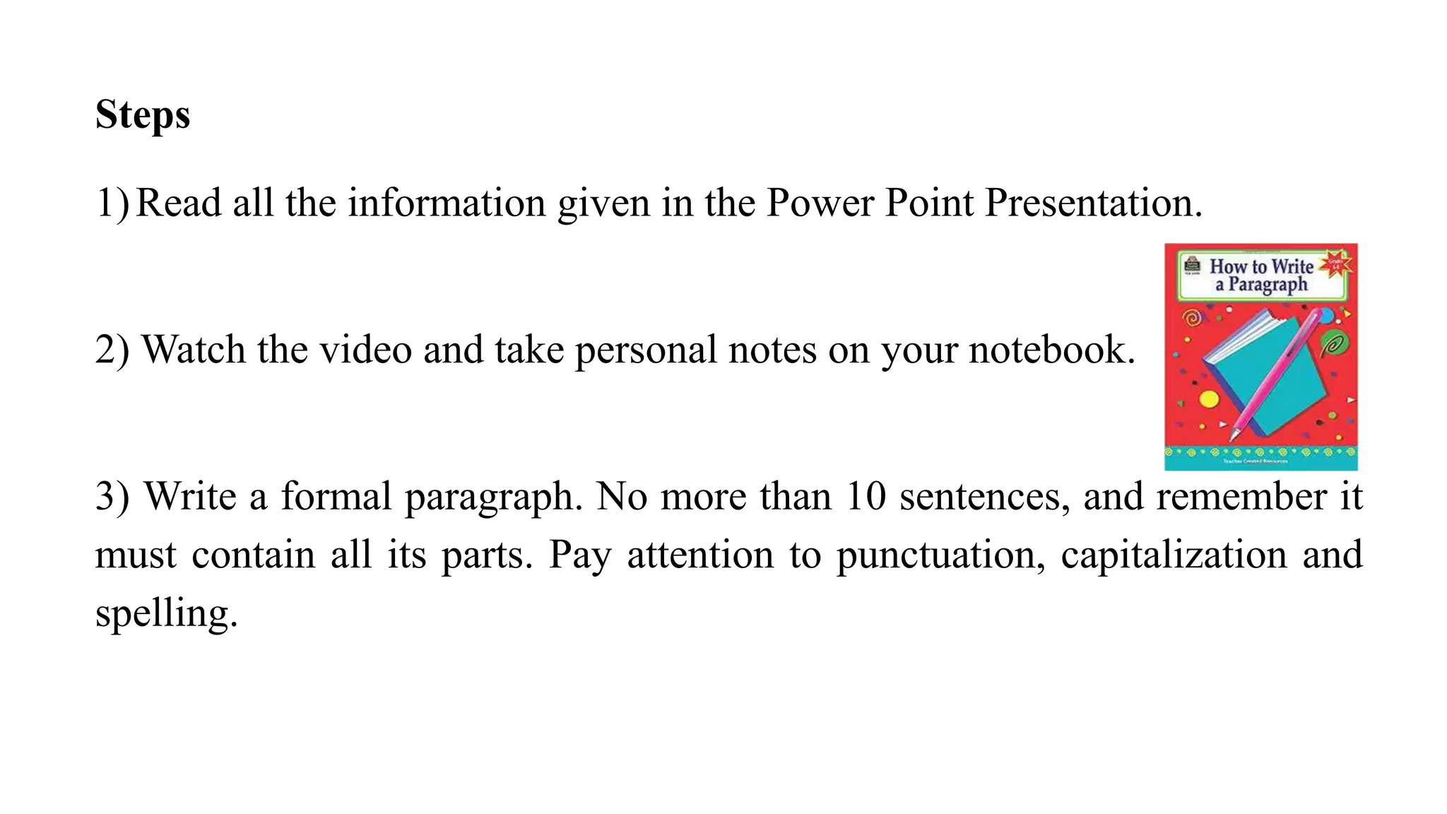 Paragraph writing ppp (final version) | PPT