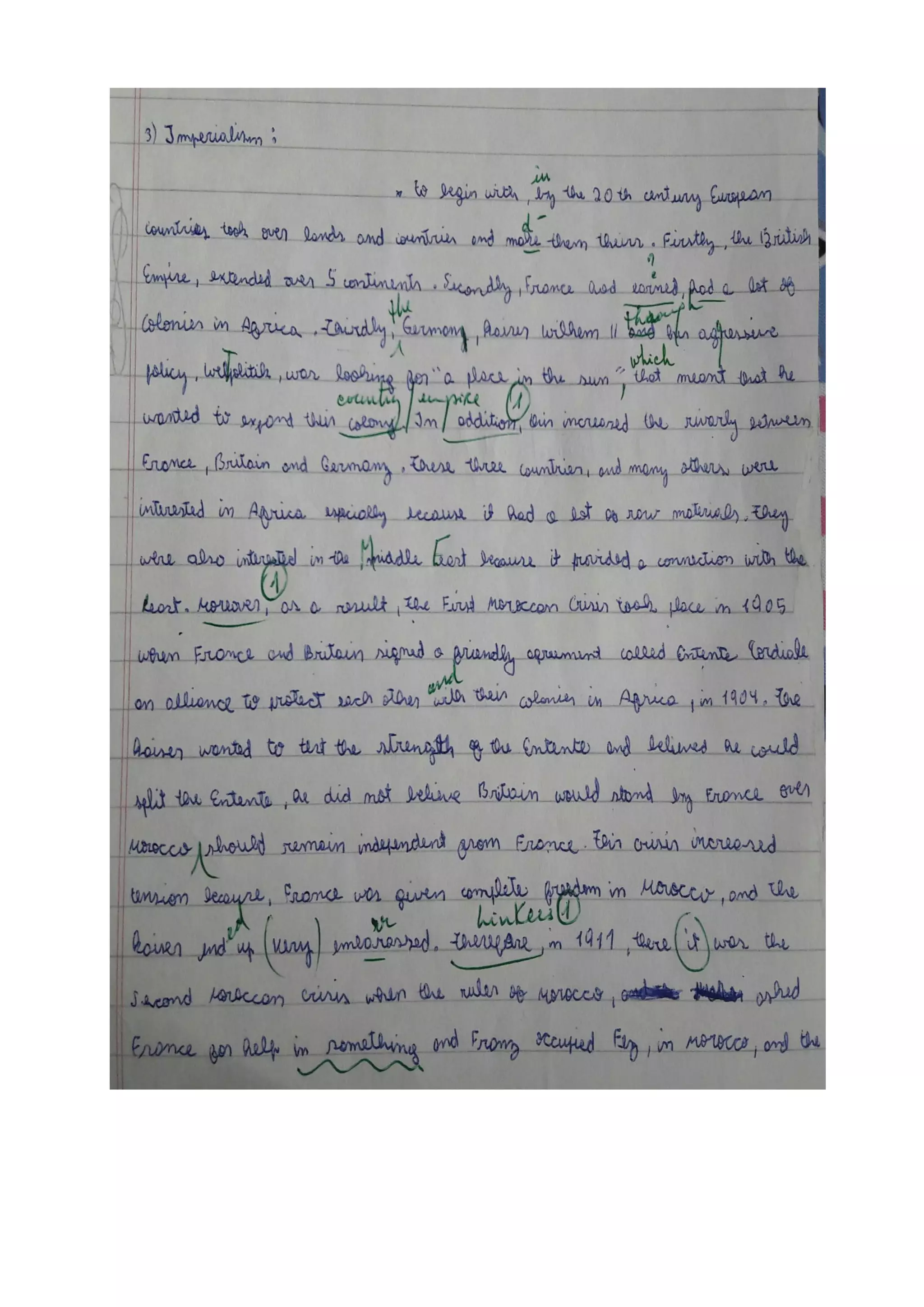 History Paragraph Writing Samples Causes of WWI | PDF