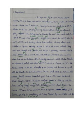 History Paragraph Writing Samples Causes of WWI | PDF