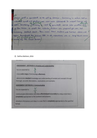 History Paragraph Writing Samples Causes of WWI | PDF