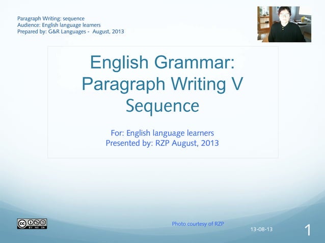 PARAGRAPH WRITING: SEQUENCE (PROCESS) | PPT