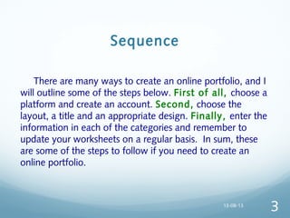 PARAGRAPH WRITING: SEQUENCE (PROCESS) | PPT
