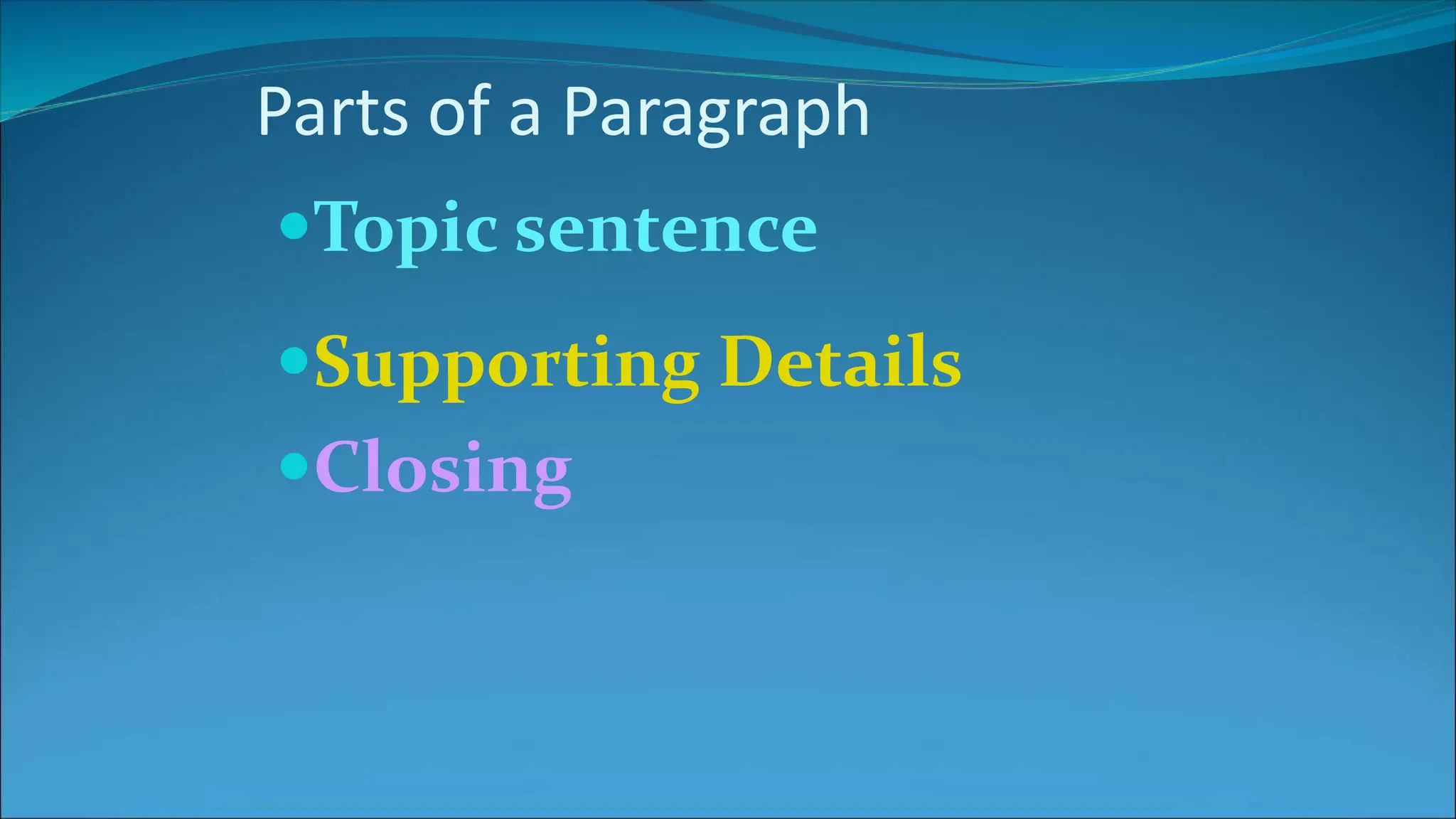 Paragraph writing with inputs for class 5.ppt