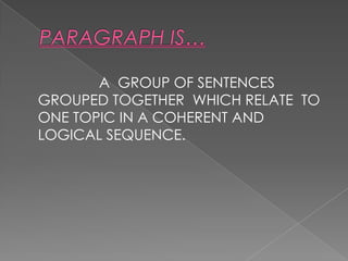 Parahraph writing | PPTX | Parenting Teens | Parenting