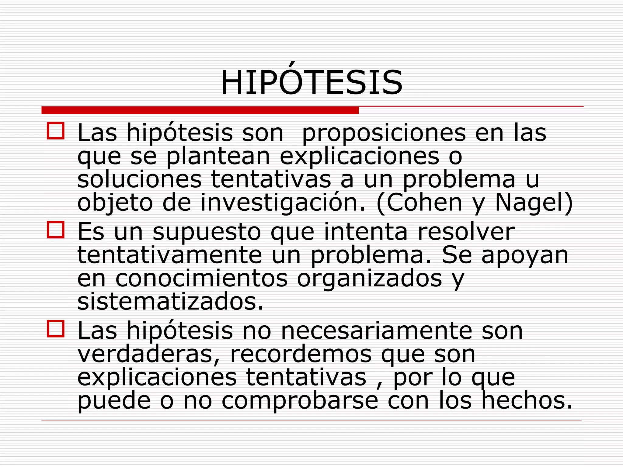 Para imprimir hipótesis | PPT