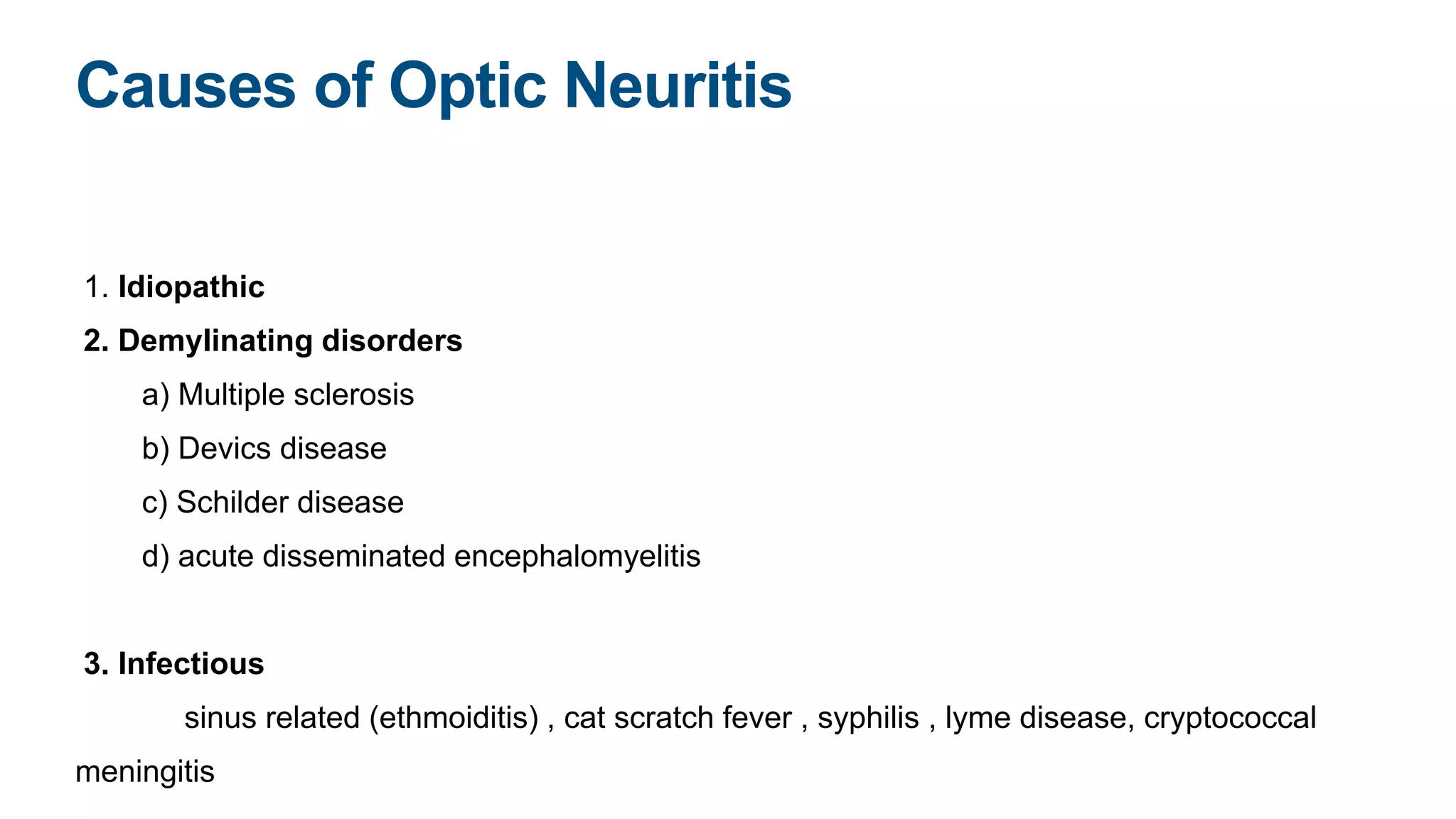Parainfectious optic neuritis | PPTX