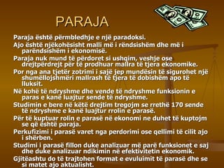 Paraja Banka Dhe Krediti | PPT