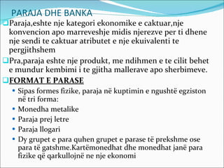 Paraja dhe banka | PPT