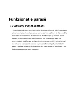 Paraja dhe funksionet e saj | DOCX