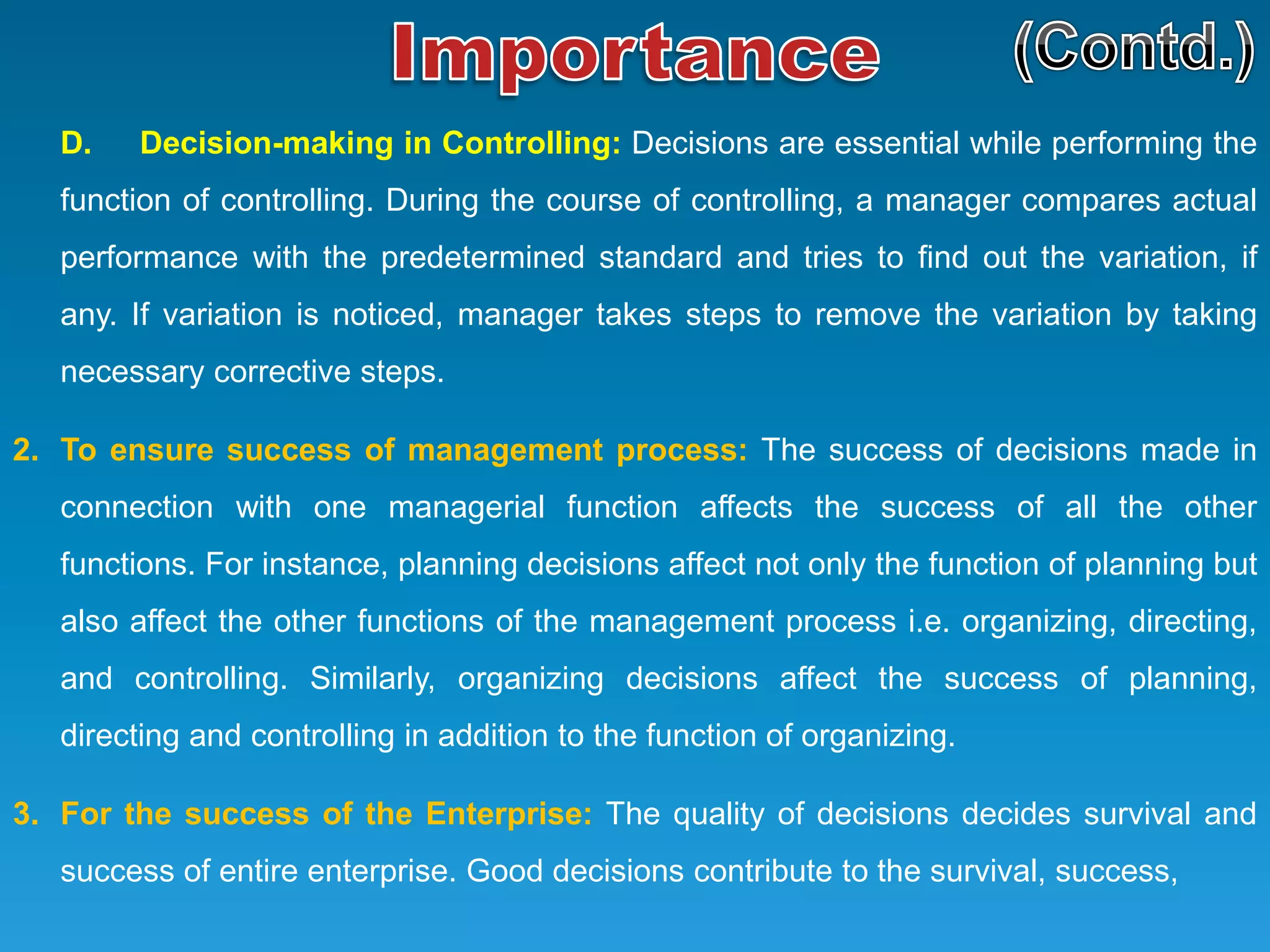 Importance and Process of Decision Making_By Parakramesh Jaroli | PPTX
