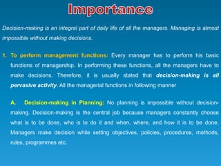 Importance and Process of Decision Making_By Parakramesh Jaroli | PPTX