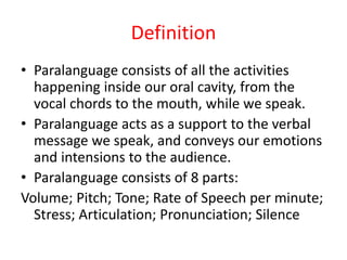Paralanguage | PPTX
