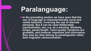 Paralanguage | PPT