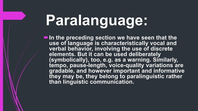 Paralanguage | PPT