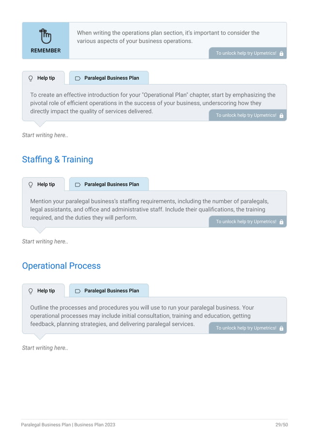 paralegal business plan example | upmetrics | PDF | Legal Services ...