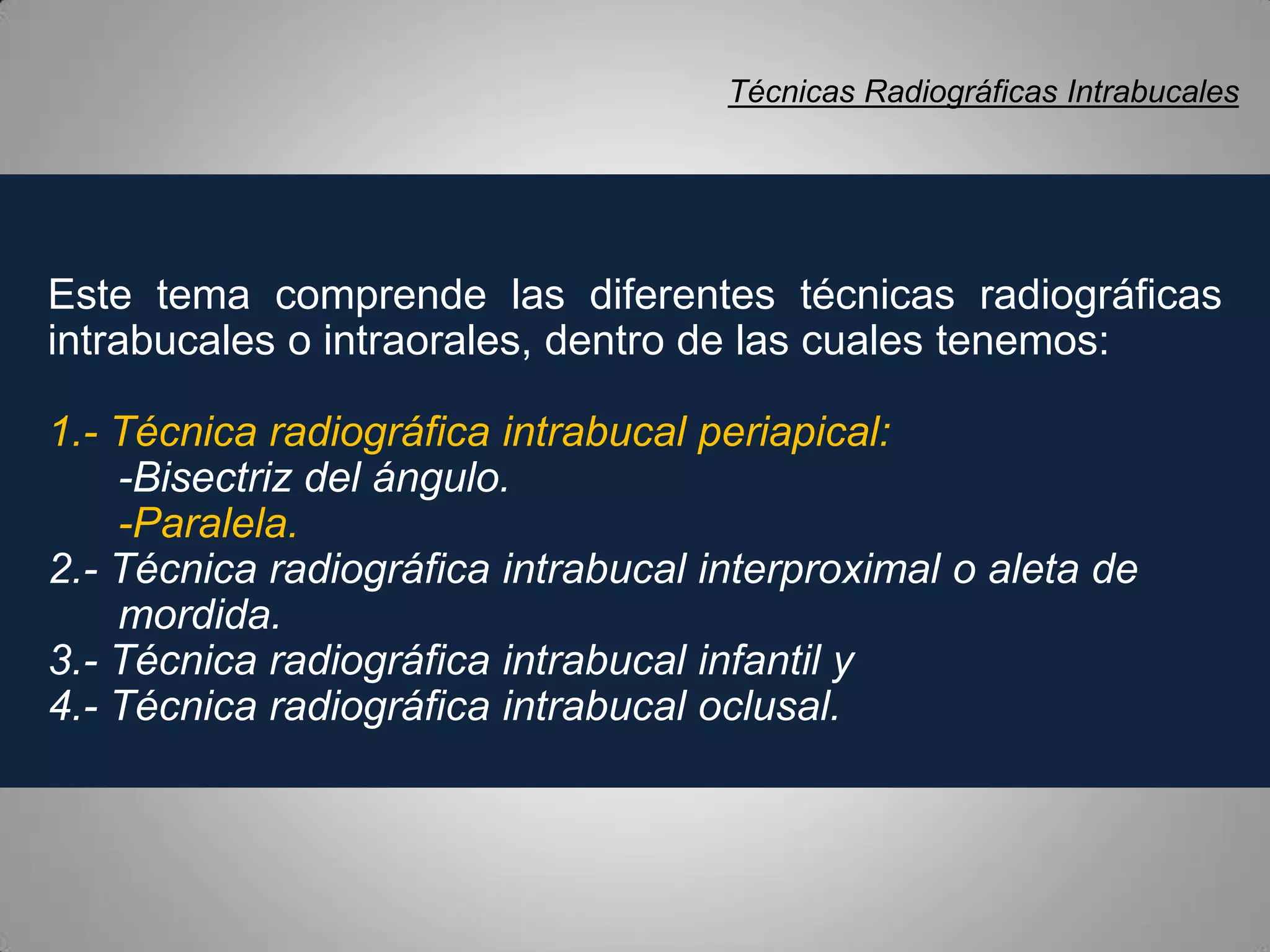 Tecnica radiografica periapical Paralela | PDF