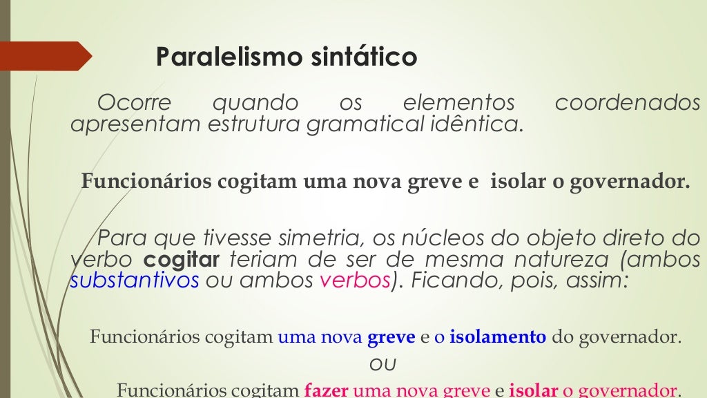 Paralelismo sintático e semântico