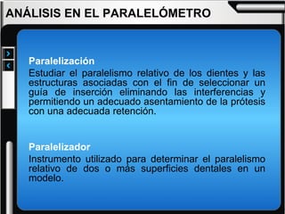 Paralelizacion y biomecanica de prótesis parcial removible | PPT