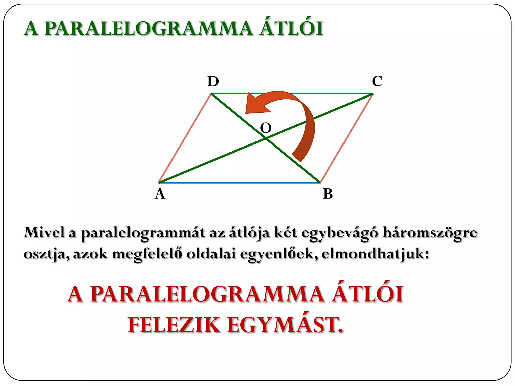 Paralelogrammak tulajdonasagai | PPSX