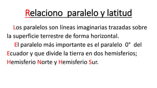 Paralelos y meridianos blog | PPTX