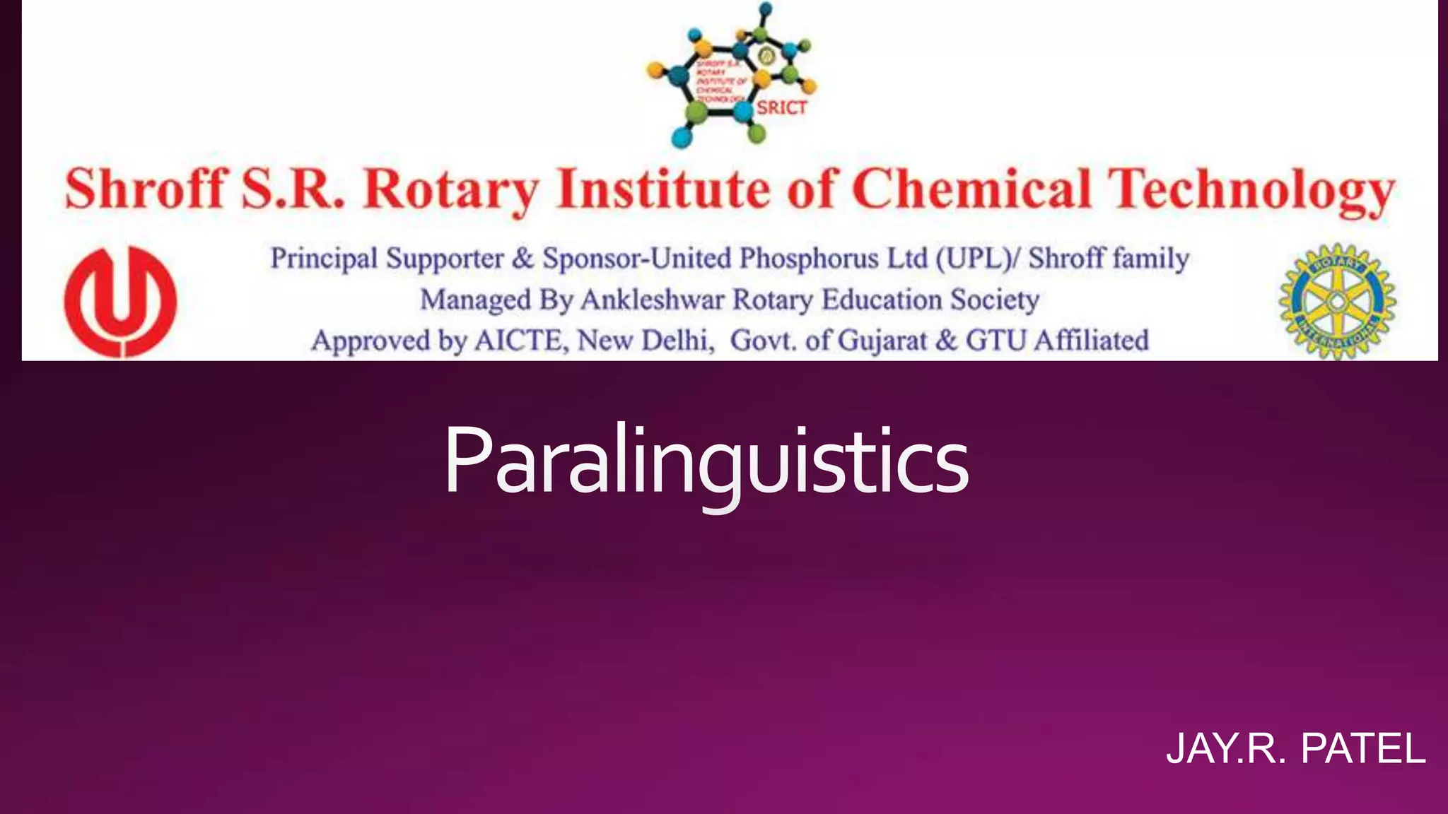 Paralinguistic (Communication Skills) | PPTX