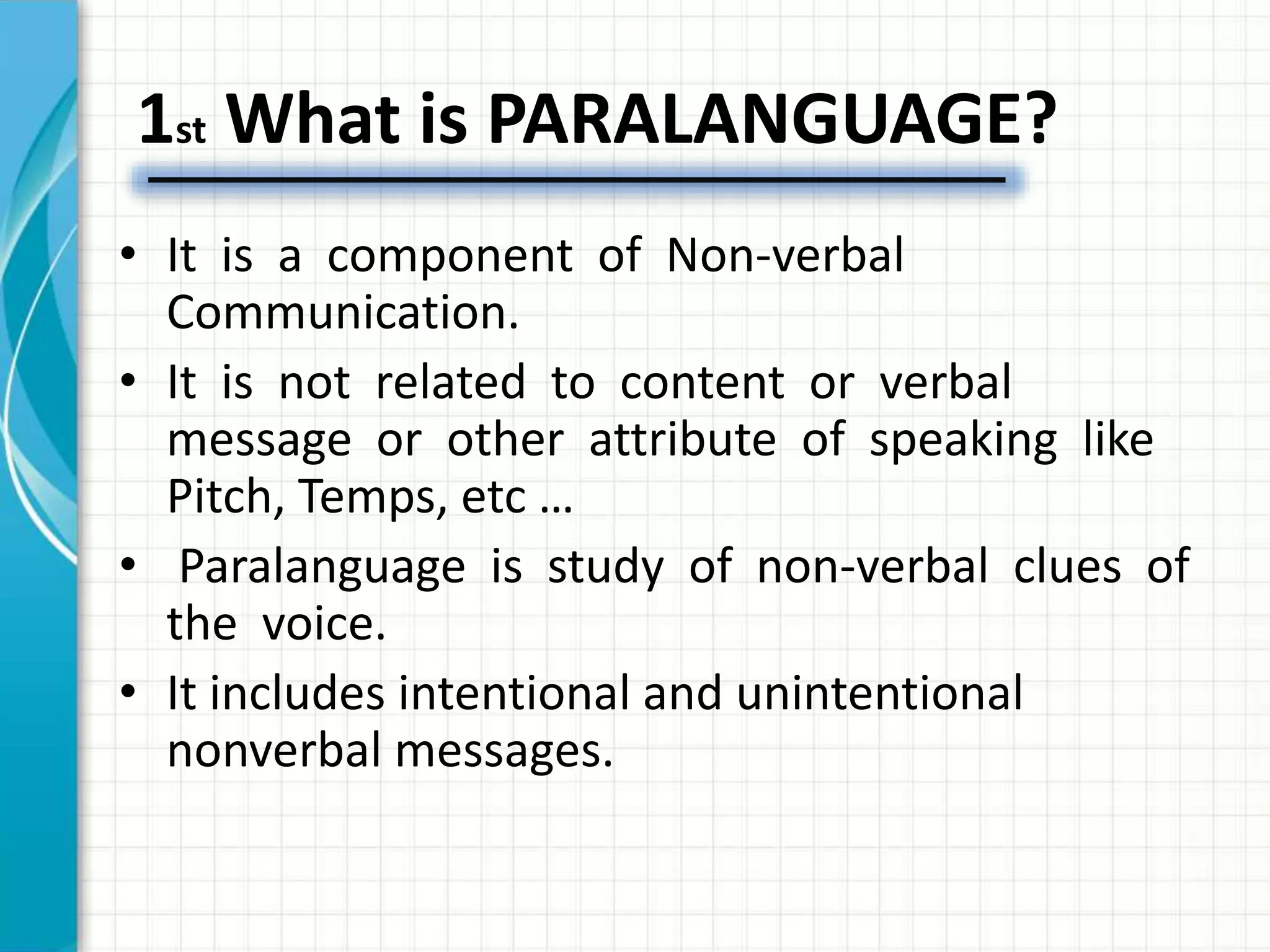 Paralinguistics | PPTX