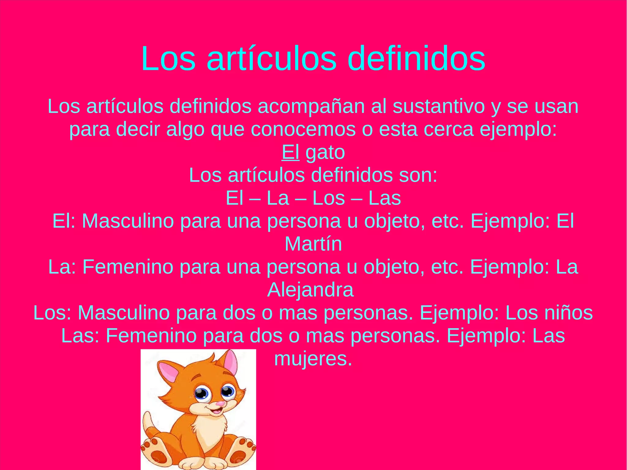 los artículos definidos e indefinidos | ODP