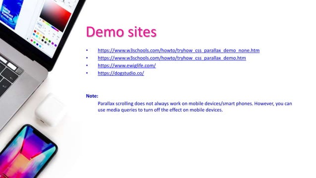 Parallax Effect In Css By Khubaib Pptx Web Design And Html Internet