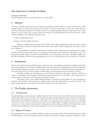 Parallax scrolling usability | PDF