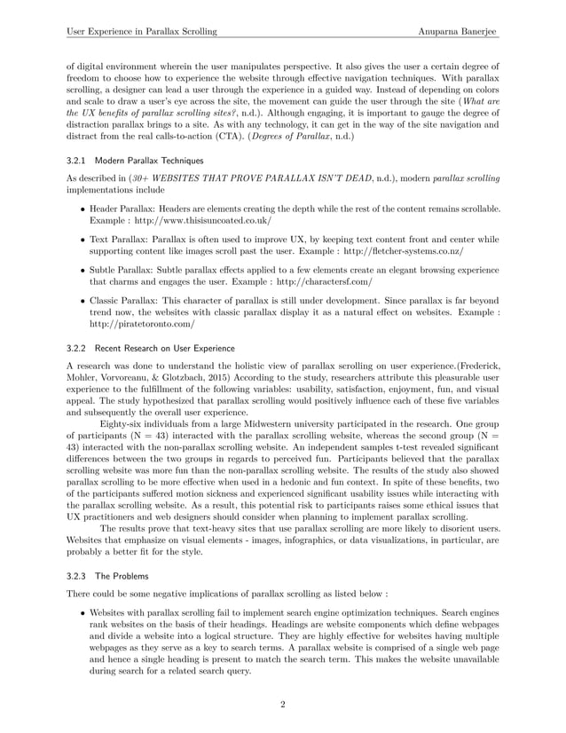 Parallax scrolling usability | PDF