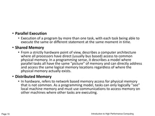Parallel & Distributed processing | PPTX | Computing | Technology & Computing