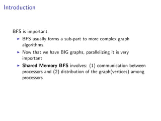 Parallel bfs using 2 stacks | PPT