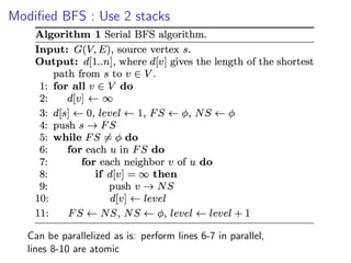 Parallel bfs using 2 stacks | PPT