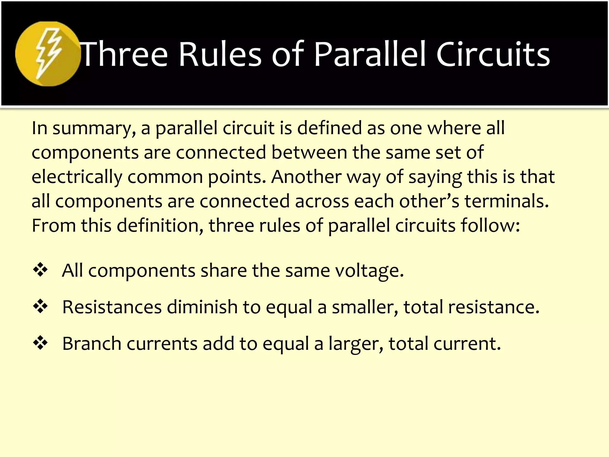 ELECTRONICS 10: PARALLEL CIRCUIT | PPTX | Computer Networking | Computing