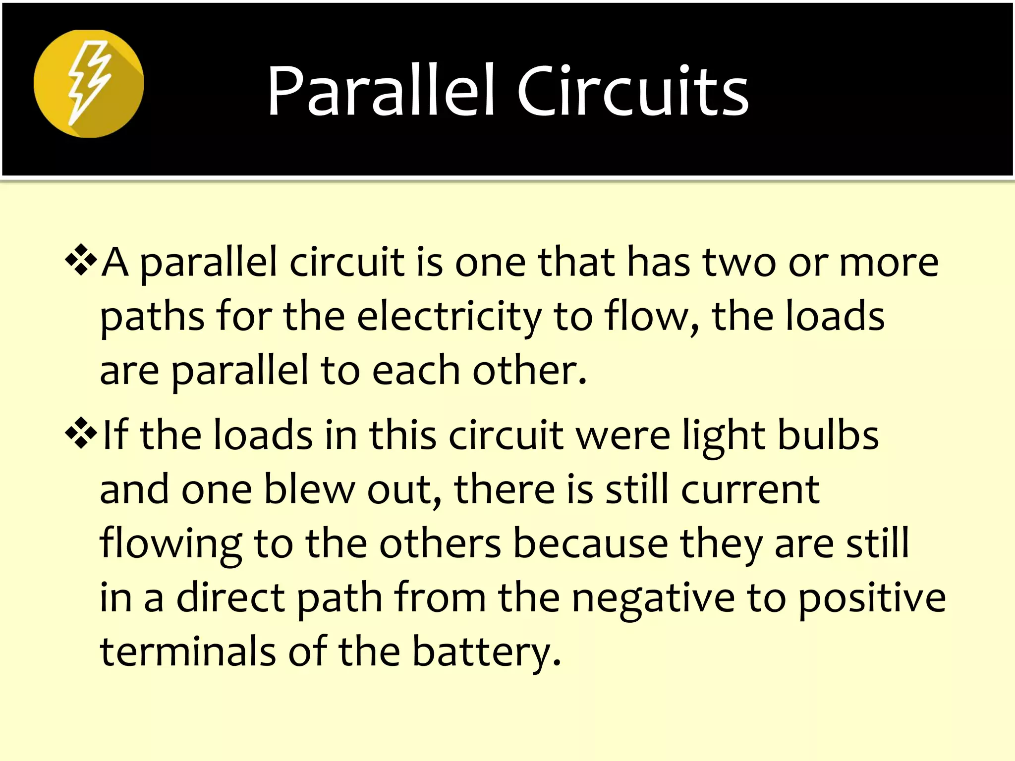 ELECTRONICS 10: PARALLEL CIRCUIT | PPTX