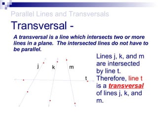 Parallel Lines with Transversals | PPT