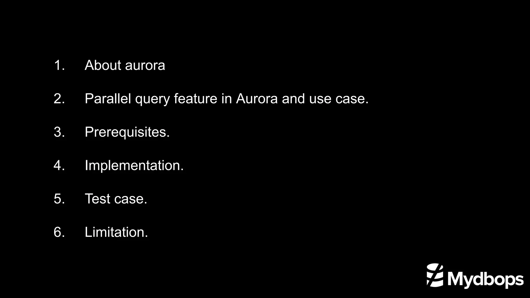 Parallel Query in AWS Aurora MySQL | PDF