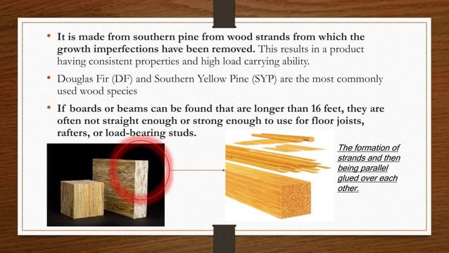 Parallel strand lumber | PPTX