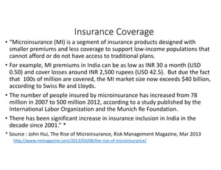 Lessons from Innovation in Microinsurance in India | PPT