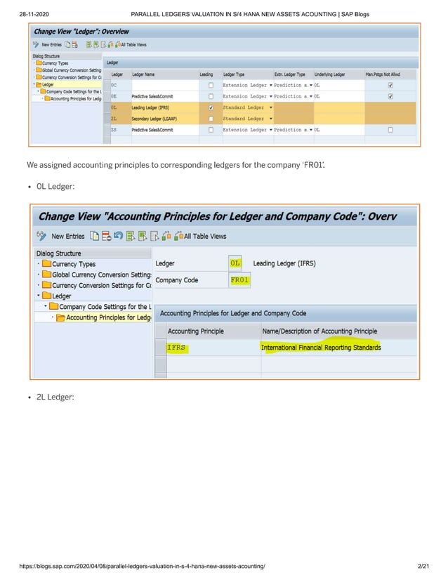 Parallel accounting principle | PDF