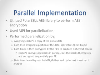 Parallel aes implementation | PDF