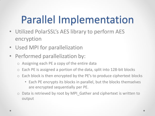 Parallel aes implementation | PPT