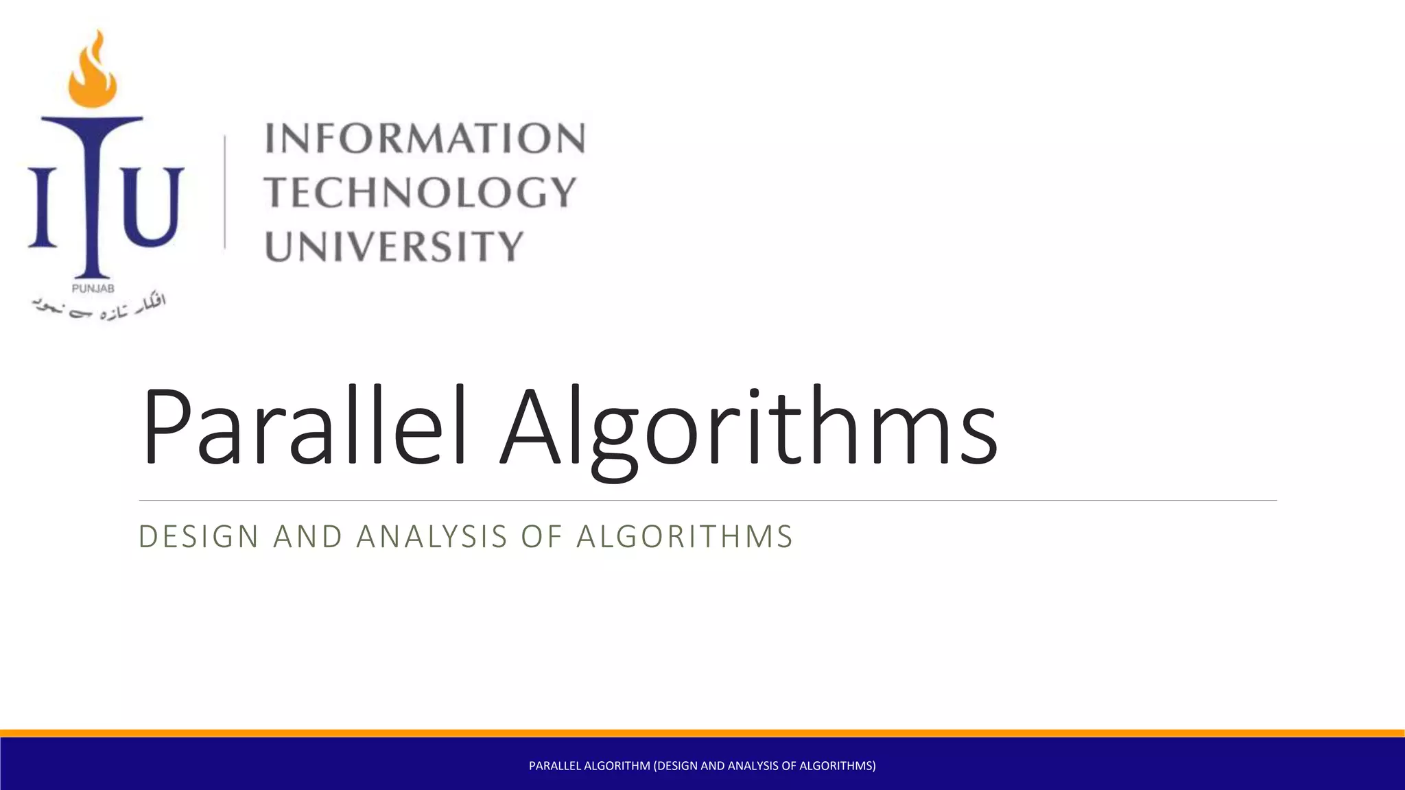 Parallel Algorithms Ppt