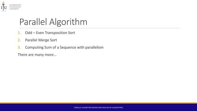 Parallel algorithms | PPTX