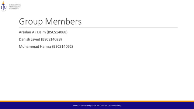 Parallel algorithms | PPTX