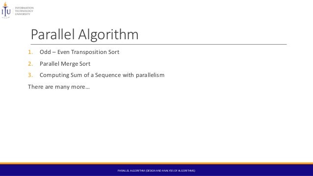 Parallel Algorithms