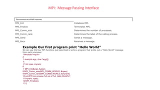 Message passing Programing and MPI. | PPT
