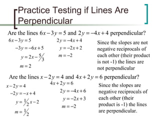Parallel and perpendicular lines | PPT